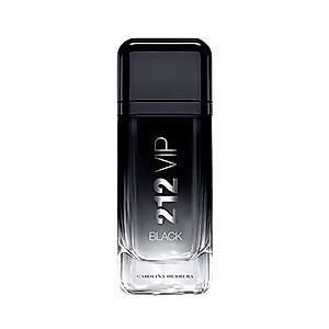 Carolina Herrera 212 Vip Black Fragrance For Men - Energetic And Spicy Scent - Notes Of Lavender, Black Vanilla Husk And Musk - Skin Friendly - Aromatic Fougere Fragrance - Edp Spray - 3.4 Oz
