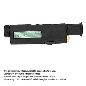 ASHATA 200x 400x Handheld Fiber Optical Microscope Mini Portable Microscope Inspection with 2.5mm and 1.25mm Adapters for Inspecting Fiber Terminations Coaxial Illumination