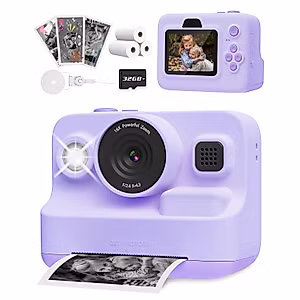 Anchioo Kids Digital Camera with 1080P Video, IPS Screen, 32GB SD Card - Christmas Gift, Age 3-12