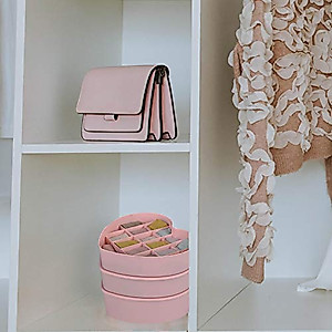 Cabilock Clothes Drawer 3Pcs Underwear Organizer Box with Lids Heart Shaped Closet Dresser Drawer Dividers Containers Stackable for Socks Bras Scarves Clothes Storage Bag