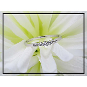 Dazzlingrock Collection 0.13 Carat (ctw) Round White Diamond Ladies Bridal Promise 3 Stone Engagement Ring, 10K White Gold, Size 7