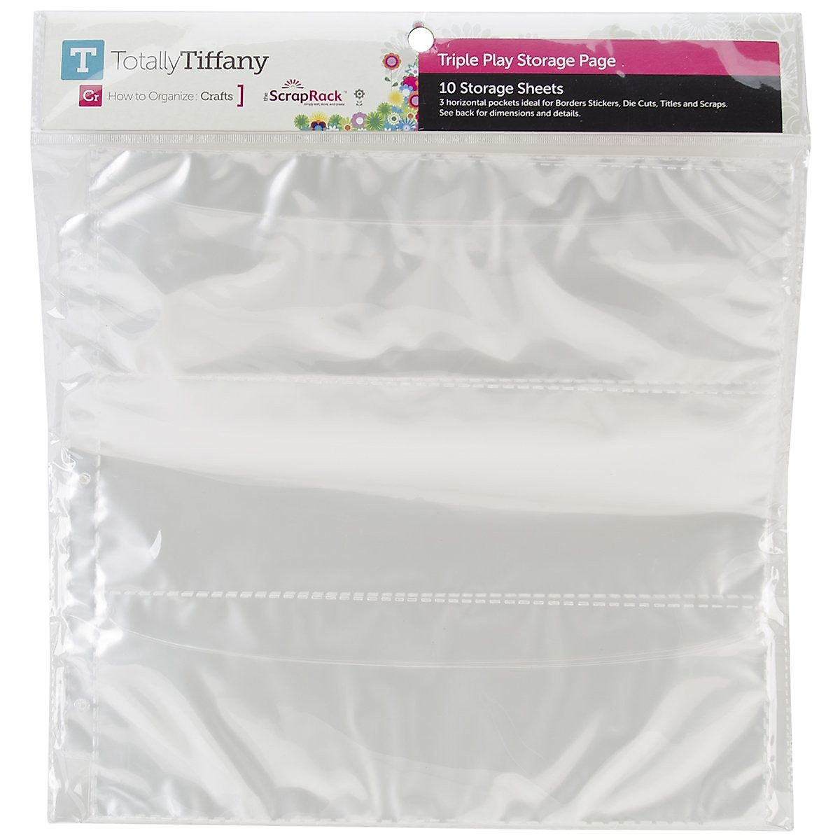 Totally-Tiffany SRSP-P67 Scrap Rack Basic Storage Page, Triple Play, 10-Pack