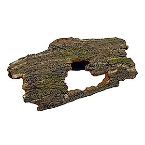 Weco 37788357: Wecorama Sleepy Hollows Silver Pine Bark Lodge Terrarium Ornament, Lg