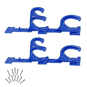 Feian Pole Hangers,Plastic Holder Set,Pool Pole Hanger Pool Hanger Hook for Pool Telescoping Pole,Leaf Rakes,Net,Vacuum Hose,Brushe and Garden Tools