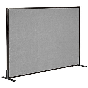 Global Industrial 60-1/4"W x 42" H Freestanding Office Partition Panel, Gray