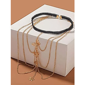 Body Chain Jewelry for Women Boho Butterfly Thigh Chain Leg Chain Jewelry Rhinestone Thigh Harness Stretch Body Jewelry for Nightclub Beach Outfits Accessories(Gold Butterfly)