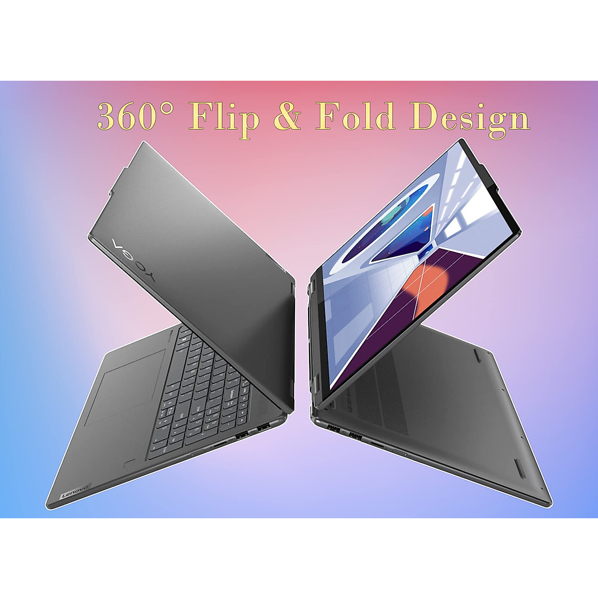 LENOVO Yoga 7I 16" 2-in-1 WUXGA 16:10 Touchscreen Laptop, Intel Core I5-1335U, Fingerprint Reader, Backlit KB, 2xThunderbolt, Wi-Fi 6E, Storm Grey, Win 11 W/Stylus Pen (8GB RAM | 512GB PCIe SSD)