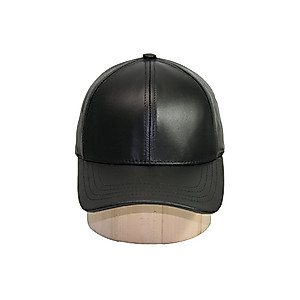 Emstate Genuine Cowhide Leather Unisex Adjustable Baseball Cap Made in USA (Hunter Green)