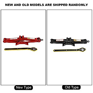 2 Ton Car Scissor Jack, Heavy Duty Car Tire Lifting Jack Kit with Saving Effort Ratchet Handle for Auto, SUV, MPV, Black, 4409 lbs Max Capacity