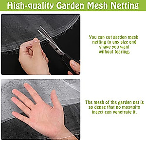 20'x10' Ultra Large Size Garden Mesh Netting, Mckanti Fine Plant Covers with Cable Ties and Garden Nails for Protect Plants Greenhouse Patio Gazebo Screen Barrier Net. (6x3m).