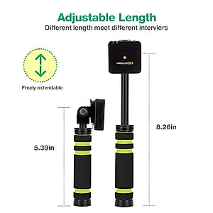 SUNMON Wireless Microphones RODE Wireless Go Handle, Wireless Go Handheld Adapter Compatible with RODE Wireless Go and Wireless Go 2, Suitable for Interviews, Hosting, and Live Streaming