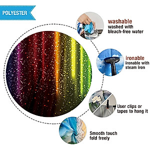 Let's Glow Party Backdrop 7x5FT Colorful Glitter Rainbow Neon Photography Background Music Dance Prom Adult Party Decoration Kids Birthday Supplies Photo Booth Props (84x60 inch)