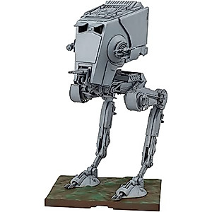 Revell (Bandai Original) 01202 Star Wars at-ST (All Terrain Scout Transport inc. Chewbacca) 1:48 Scale Unbuilt/Pre-Coloured/Clip-Together (Non-Glue) Articulated Plastic Model Kit with Display Base