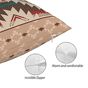 Southwest Geometric Aztec Pillow Case Queen Size - Soft Pillowcase 20x30 Inch Durable Easy Care Decorative Bed Pillow Protectors Covers for Skin and Hair