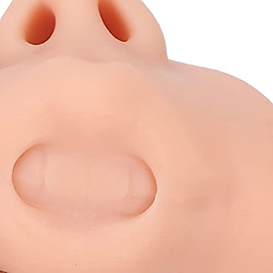 Silicone Nose Mode, Silicone Piercing Model, Nose Model for Piercing, with Mouth Flexible Soft Imitation Nose Model, Reusable Nose Displays, for Practice Training (Medium Skin Color)