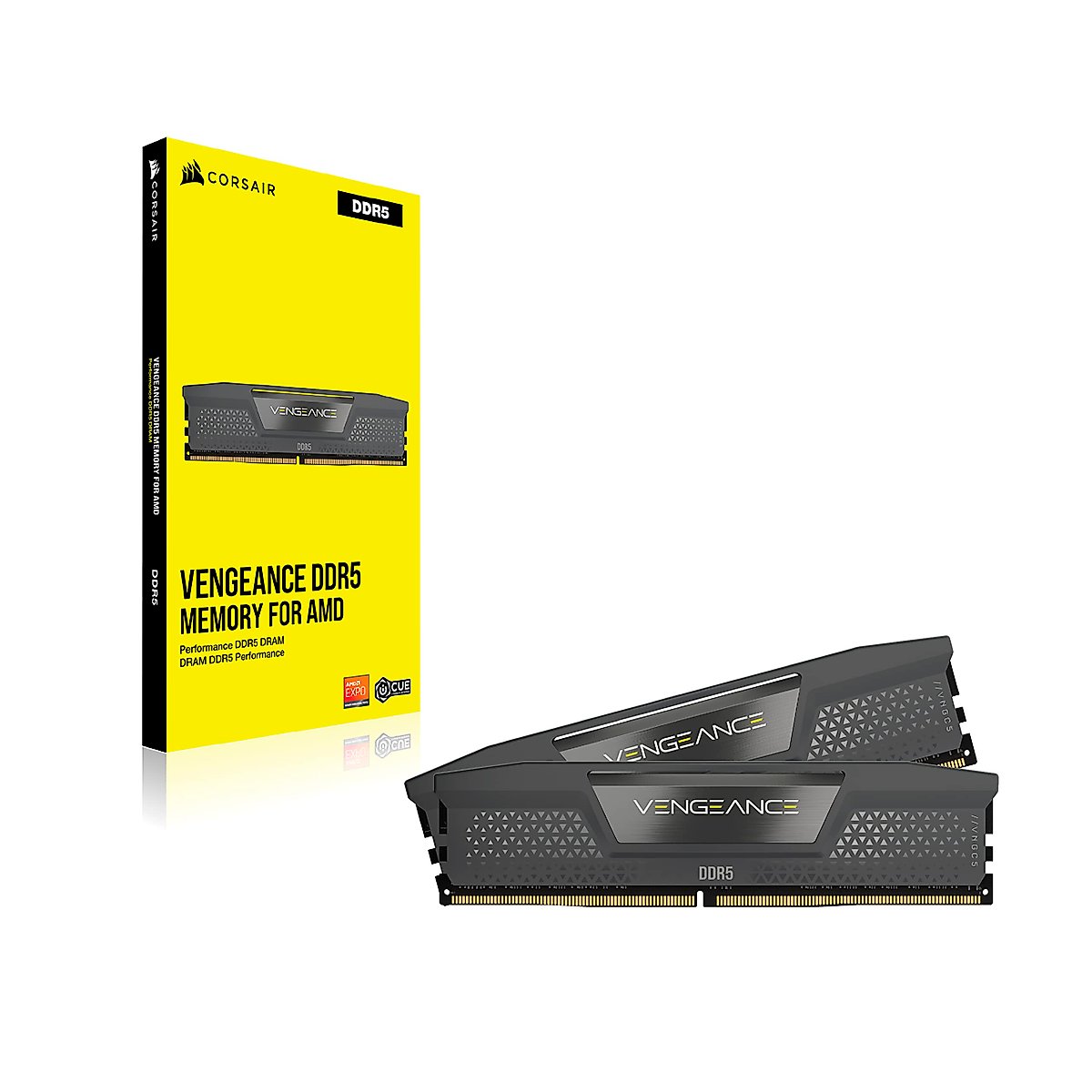 CORSAIR VENGEANCE DDR5 64GB (2x32GB) DDR5 6000MHz CL40 AMD EXPO Intel XMP iCUE Compatible Computer Memory – Gray (CMK64GX5M2B6000Z40)
