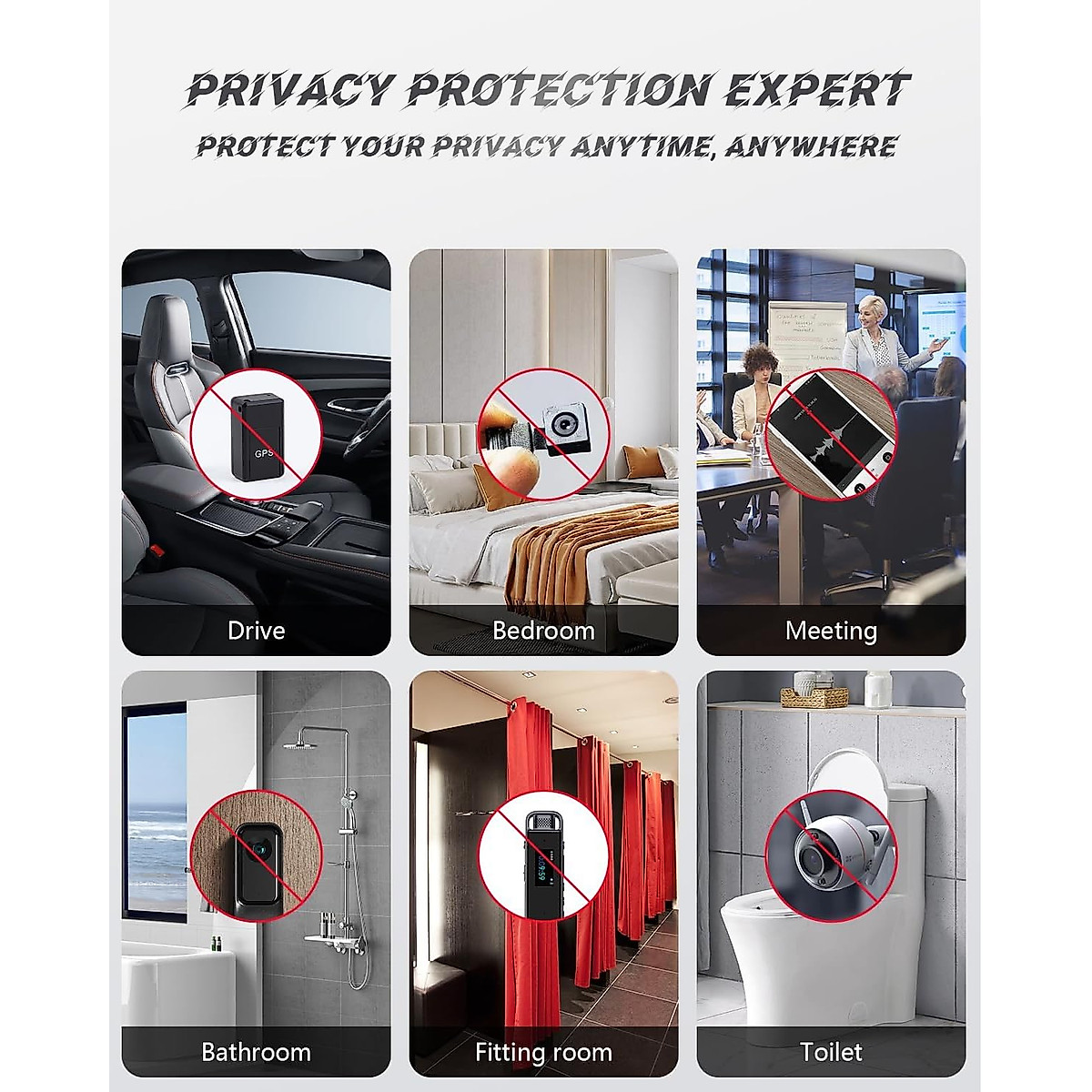 COHANA Hidden Camera Detector Infrared Camera Sweeper, Spy Camera Detector Spy Camera Finder, Bug Detector - Hidden Camera Finder Portable and Easy-to-Use Privacy Guardian