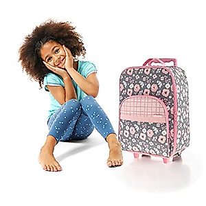 Stephen Joseph Kids' Luggage, Charcoal Flower
