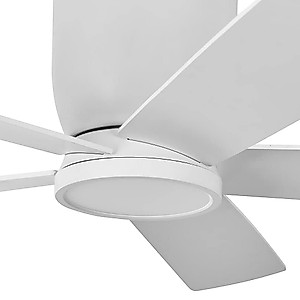 Home Decorators Collection Britton 52 in. Integrated LED Indoor Matte White Ceiling Fan with Light Kit and Remote Control, SW19110 MWH
