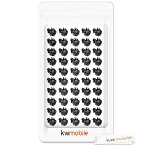 kwmobile 50 Pack M6 Cage Nuts, Bolts and Washers Kit - For Patch Panel Rack Mount Equipment Data Network Cabinets Size 19 Inch and 10 Inch - Black