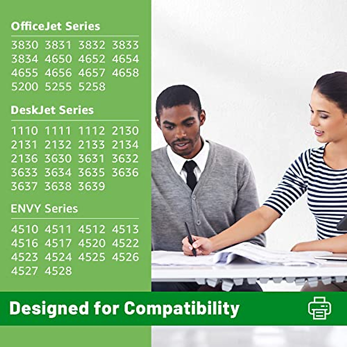 GREENSKY Remanufactured Replacement for HP 63 Ink 63 XL 63XL Ink Cartridges Black and Color for HP OfficeJet 3830 5255 5258 4650 3833 4655 Envy 4520 DeskJet 1112 3630 3634 Printer (2 Combo Pack)