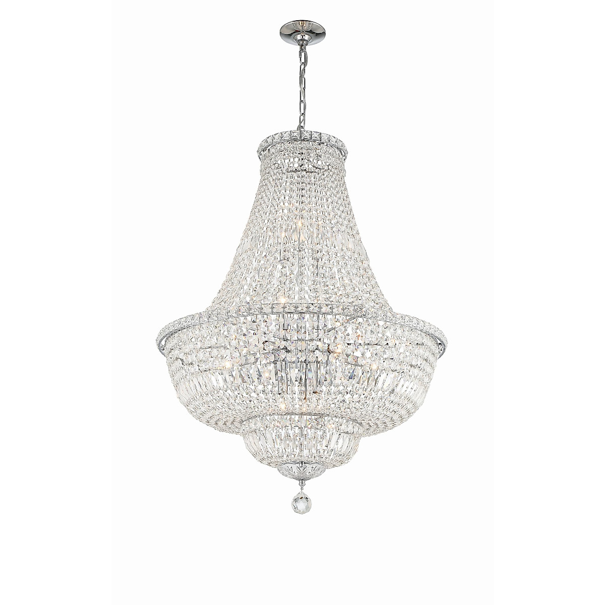 Crystorama Roslyn 15 Light Polished Chrome Chandelier