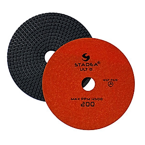 Stadea PPW266B Diamond Polishing Pads 7 Inch Set For Marble Concrete Stones Terrazzo Granite Floor Polishing