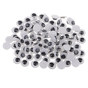 DYNWAVE Wiggle Eye Round Moving Wiggly Wobbly Googly Eyes Kids Favorite Craft Toys, 6mm 200pieces