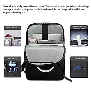 Oakisma Travel Laptop Backpack for Men Women Business School Backpacks with USB Charging Port and 14 inch-17.5 inch Computer College Student Gift(Black)