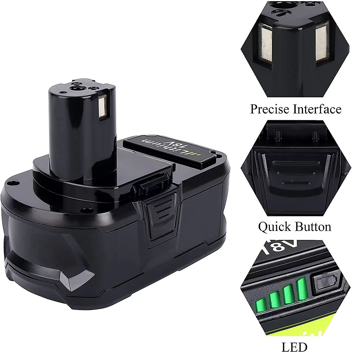 LALAFO 18V 6.0Ah P108 Battery Replacement for Ryobi ONE Plus 18Volt Lithium-Ion Batteries P102 P103 P104 P105 P107 P108 P109 Compatible with Ryobi One+ Battery Cordless Power Tools