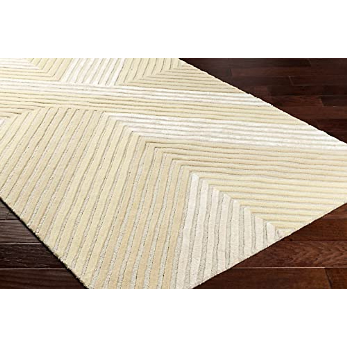 Hauteloom Juan Wool Living Room, Bedroom Area Rug - Contemporary - Bone, Driftwood, Nutmeg - 8' x 10'