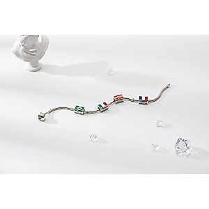 Flags Travel Country 925 Sterling Silver Charm Bead For Pandora & Similar Charm Bracelets or Necklaces (Mexico)