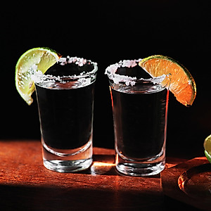 Macepason 12 Pieces Shot Glasses with 4 Colors 1.2 Ounce Acrylic Shot Glasses Set Plastic Shot Glasses 1.2oz for Tequila, Shooter, Cocktail, Spirits and Liquors