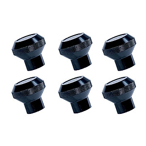 Rugged Ridge 11420.02 Dash Knob Kit, Billet Aluminum, Black; 76-86 Jeep CJ