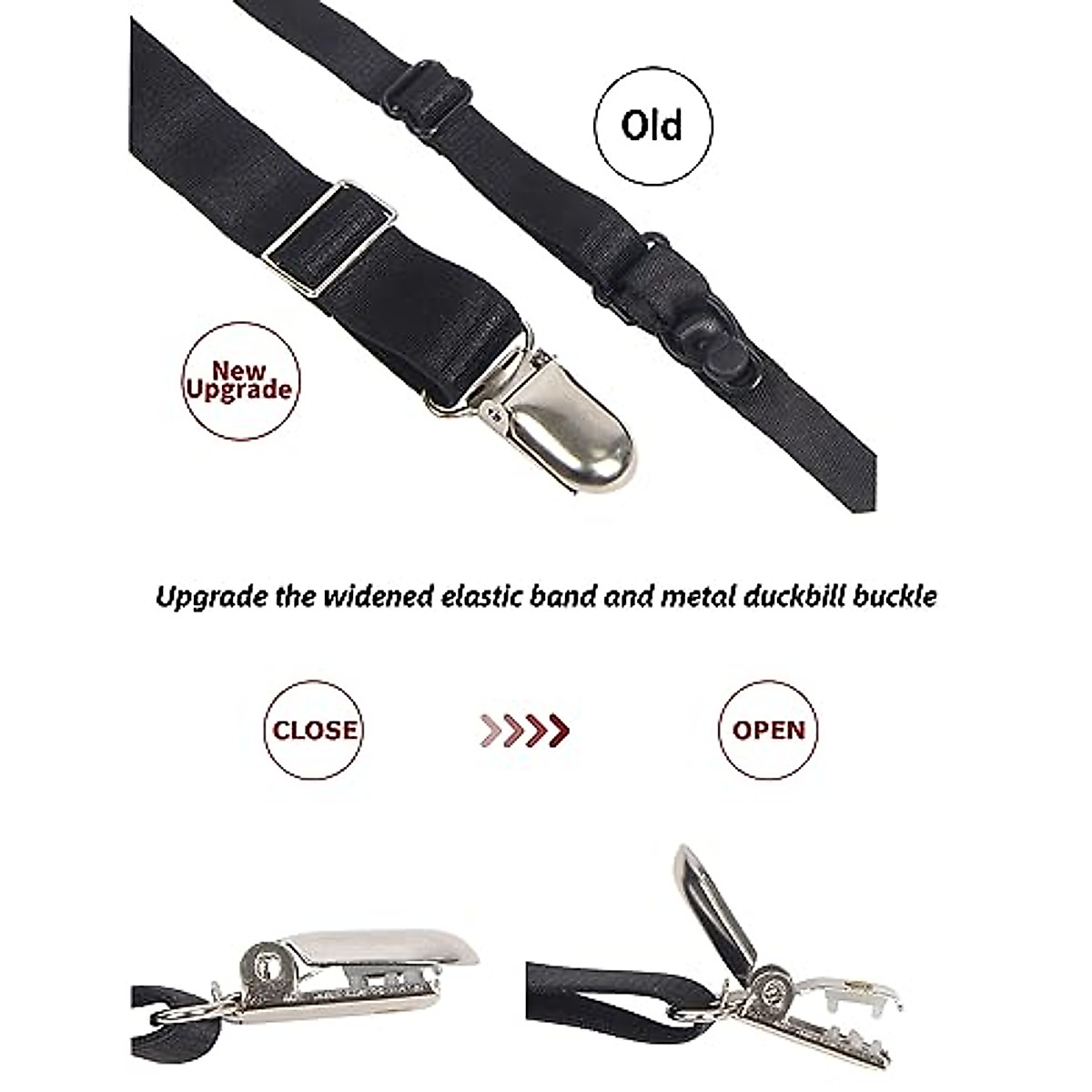 comeondear Lace Garter Belt for Women, High-Waisted Plus Size Garter Belts Set with Black Fishnets Thigh High Stockings and 6 Metal Clip Elastic Suspenders Black M-L