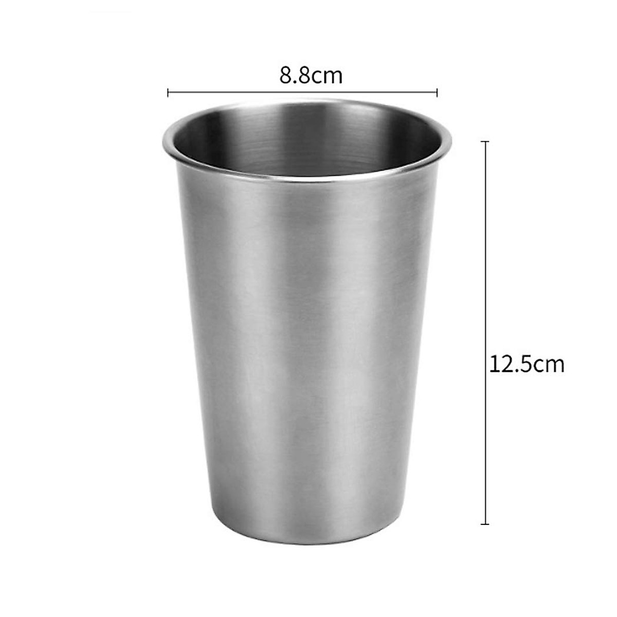 Hoshen 2Pcs Stainless Steel Cone Cup, Beverage Cup, 16 Ounces Capacity, Suitable for Bars, Houses, Picnics
