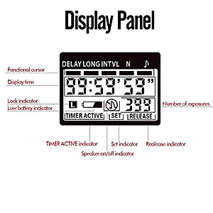 PHOTOOLEX Intervalometer Digital Camera Remote Shutter Release Controller LCD Timer Control with Cord for Canon EOS Rebel T6 T7 80D 70D 60D 60Da 77D T7i T6i T6s SL2 SL1 T5 T3 T5i T4i T3i T2i EOS