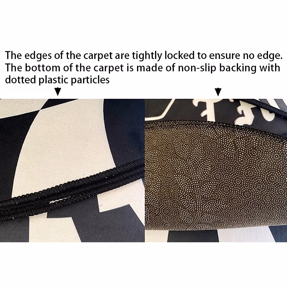 AANVII Goth Skull Mushroom Moon Floral Indoor Modern Area Rug, Soft Non-Shedding Carpet Floor Mats Living Room Bedroom for Home Decoration 1.3 x 2 ft/16 x 24 in