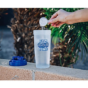 "Gym & Tonic" Plastic Shaker Bottle | Holds Ounces