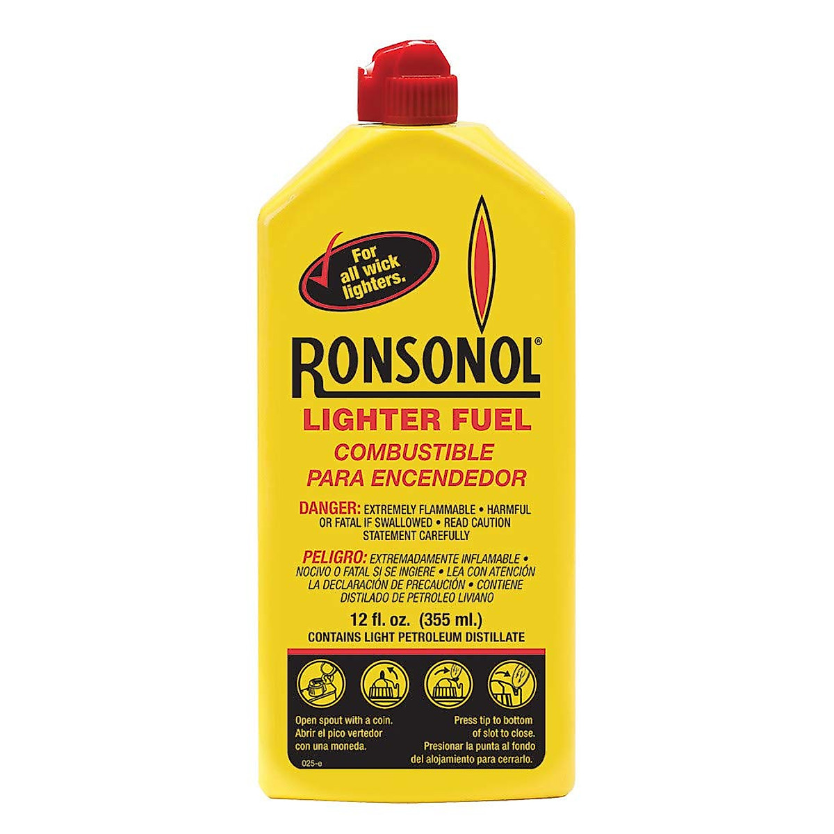 Ronson 12 Ounce Ronsonol Lighter Fuel , Yellow
