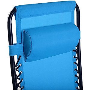 Topment Folding Patio Lawn Beach Recliner Outdoor Zero Gravity Lounge Chair, 1 PC, Blue