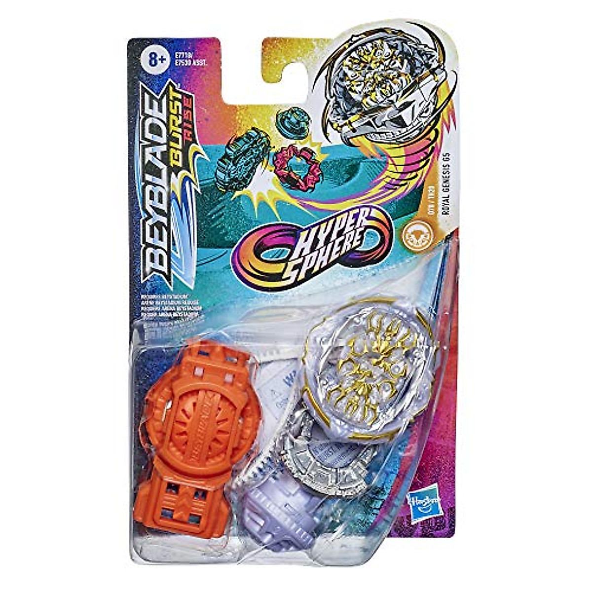Beyblade Burst Rise Hypersphere Royal Genesis G5 Starter Pack -- Stamina Type Battling Top Toy and Right/Left-Spin Launcher, Ages 8 and Up