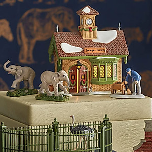 Department 56 Dickens Village Accessories Zoological Gardens Elephants Figurine Set, 2.7 and 2.25 Inch, Multicolor