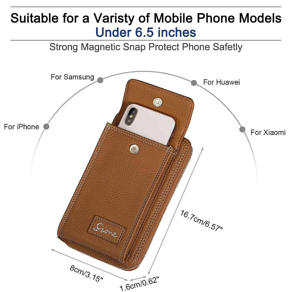 S-ZONE Women RFID Blocking Small Crossbody Cell Phone Purse Bag Wallet 2.0 Version