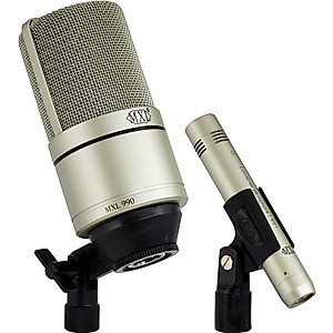 MXL 990/991 Large and Small Diaphragm Condenser Microphone Bundle Project/Home Studio Recording | XLR | Cardiod (Champagne)