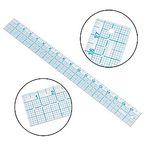 See-Thru Accurate Positioning and Marking Sewing Clear Ruler 2 x 18 inch