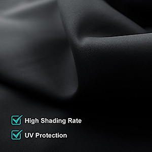 PONY DANCE Pets Product Universal Birdcage Cover Blackout & Breathable Birdcage Cover for Pets' Good Night, Large, Black, 35 L x 25 W x 47 in H