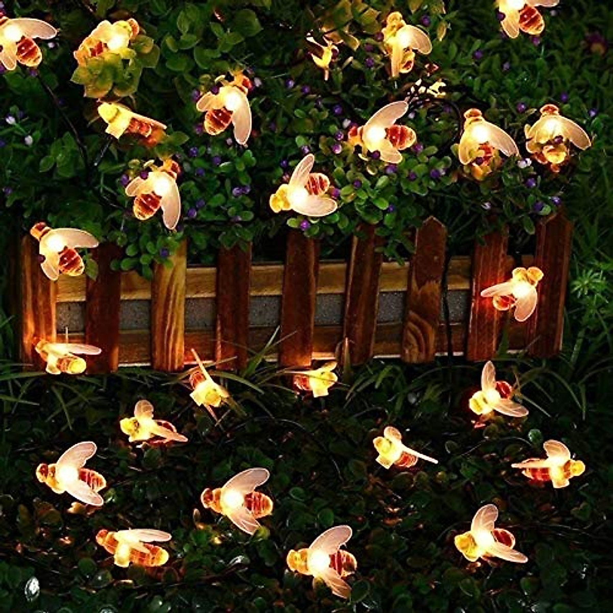 LIUPENGWEI Solar Led Fairy Lights String Light 8 Flashing Mode Outdoor/Indoor Decorative Light for Garden Home Wedding Party Christmas Halloween Decoration Lights String Garden Ghost Light