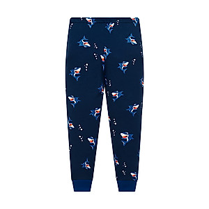 Boys Pajamas Set Shark 100% Cotton Long Sleeve Toddler Kids Pjs 2 Piece Children Sleepwear Size 6t