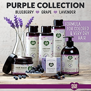 ecoLove - Natural Conditioner for Dry Damaged Hair and Color Treated Hair - With Natural Lavender Extract - No SLS or Parabens - Vegan and Cruelty-Free, 17.6 oz.
